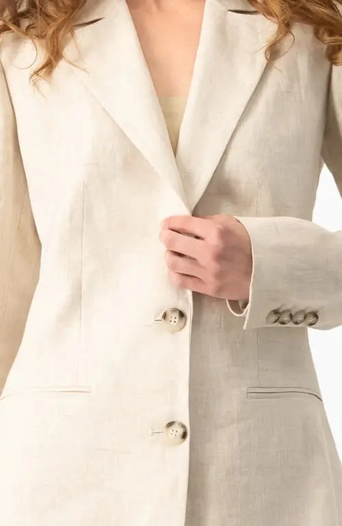 IVONNE Linen Tailored Two-button Blazer