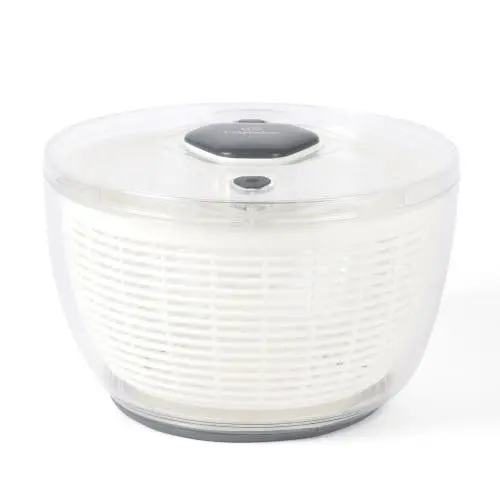 CALPHALON Aero Plastic Salad Spinner With Strainer And Extra Storage Lid - Clear