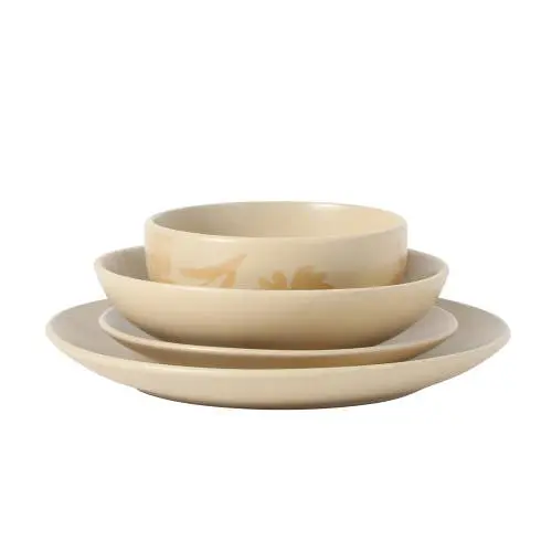 GIBSON HOME Admiral Hall 16-piece Floral Stoneware Dinnerware Set