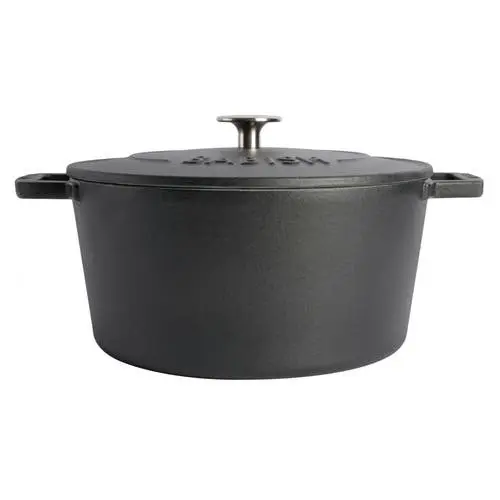 BABISH Matte Enamel Round Cast Iron Dutch Oven With Lid - Black