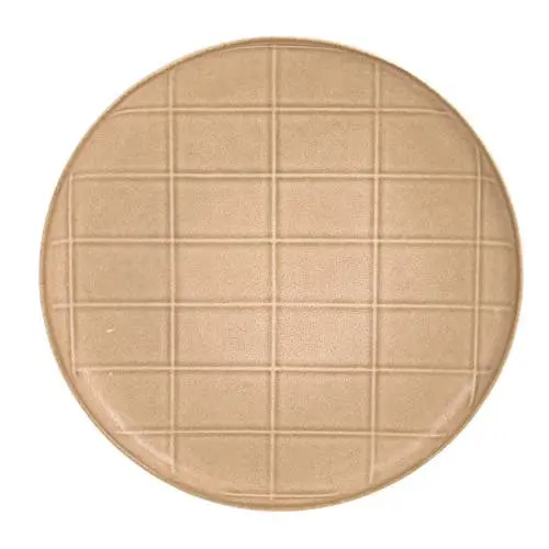 GIBSON ELITE Milano Lines 12-piece Reactive Glaze Stoneware Dinnerware Set - Brown