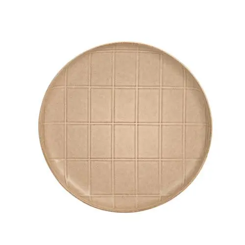 GIBSON ELITE Milano Lines 12-piece Reactive Glaze Stoneware Dinnerware Set - Brown