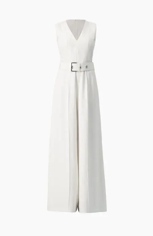 IVONNE Sleeveless V-neck Belted Wide-leg Jumpsuit