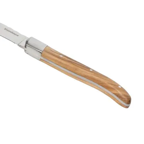 BLOOMHOUSE German Stainless Steel Steak Knife Setolive Wood Handle Steak Knives