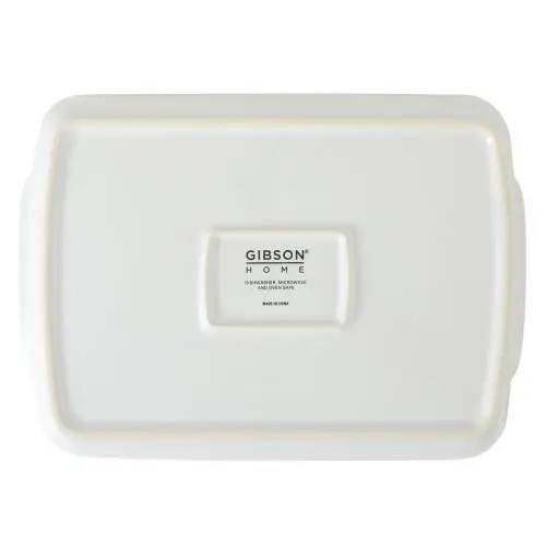 GIBSON HOME Gracious Dining Covered Stoneware Baking Dish