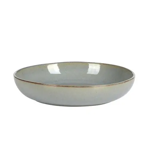 GIBSON ELITE Berea Plates And Bowls Reactive Glaze Round Dishes Stoneware Ceramic Dinnerware Setat