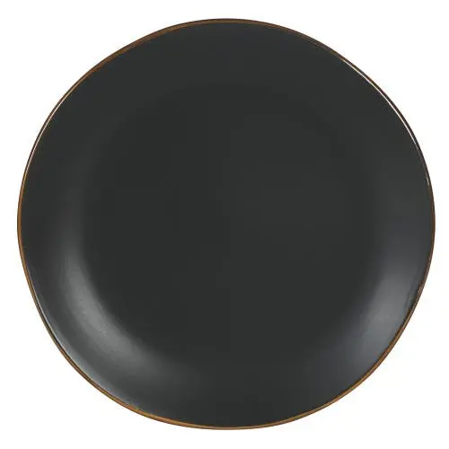GIBSON HOME Hazeltine 16-piece Reactive Glaze Stoneware Dinnerware Set - Black