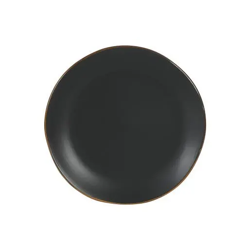 GIBSON HOME Hazeltine 16-piece Reactive Glaze Stoneware Dinnerware Set - Black