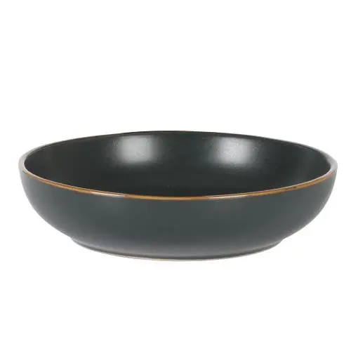 GIBSON HOME Hazeltine 16-piece Reactive Glaze Stoneware Dinnerware Set - Black