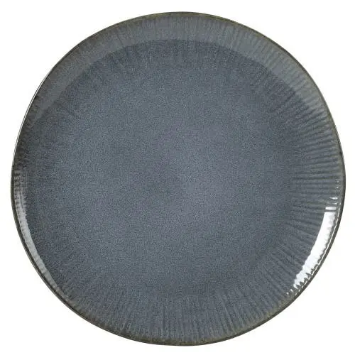 GIBSON ELITE Sandy Pines Stoneware Plates And Bowls Setreactive Glaze Dinnerware Set - Blue
