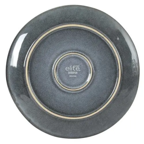 GIBSON ELITE Sandy Pines Stoneware Plates And Bowls Setreactive Glaze Dinnerware Set - Blue