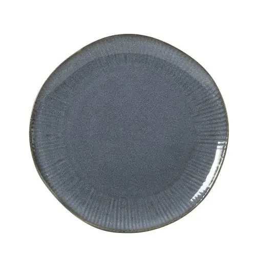 GIBSON ELITE Sandy Pines Stoneware Plates And Bowls Setreactive Glaze Dinnerware Set - Blue