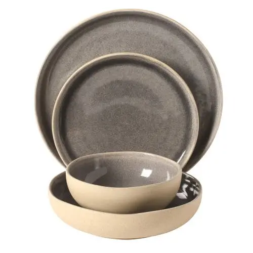 GIBSON ELITE Manila Bay 16-piece Reactive Glaze Stoneware Dinnerware Set