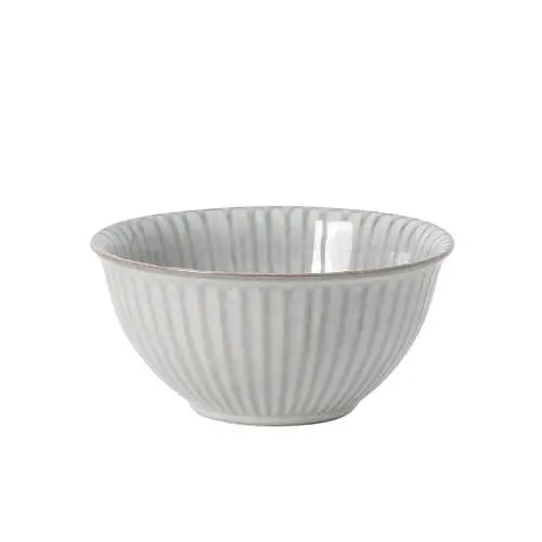 GIBSON ELITE Bistro Linea Cereal Bowls, Stoneware Soup Bowls - Grey