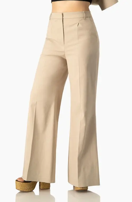 IVONNE Wide-leg Flare High-waist Tailored Pants