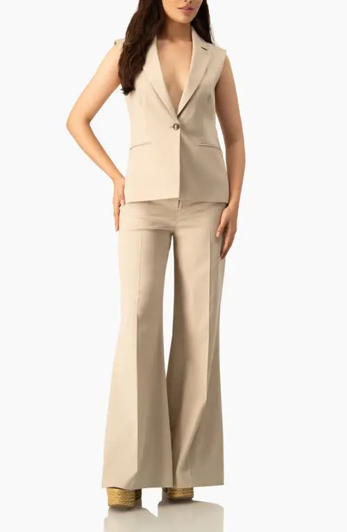 IVONNE Wide-leg Flare High-waist Tailored Pants