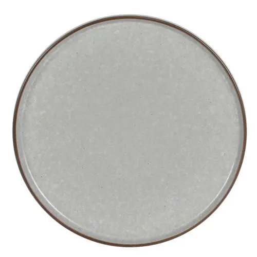 GIBSON ELITE Gelston Stoneware Matte Reactive Glaze Plates And Bowl Dinnerware Set - Grey