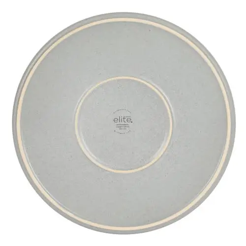 GIBSON ELITE Gelston Stoneware Matte Reactive Glaze Plates And Bowl Dinnerware Set - Grey