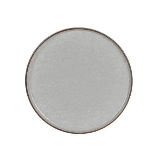 GIBSON ELITE Gelston Stoneware Matte Reactive Glaze Plates And Bowl Dinnerware Set - Grey
