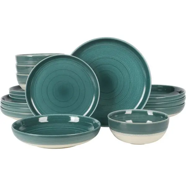 GIBSON ELITE Clarina 16-piece Reactive Glaze Stoneware Dinnerware Set