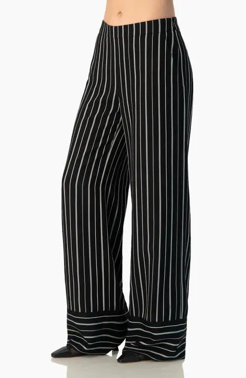 IVONNE And White Pinstripe Wide-leg Trousers
