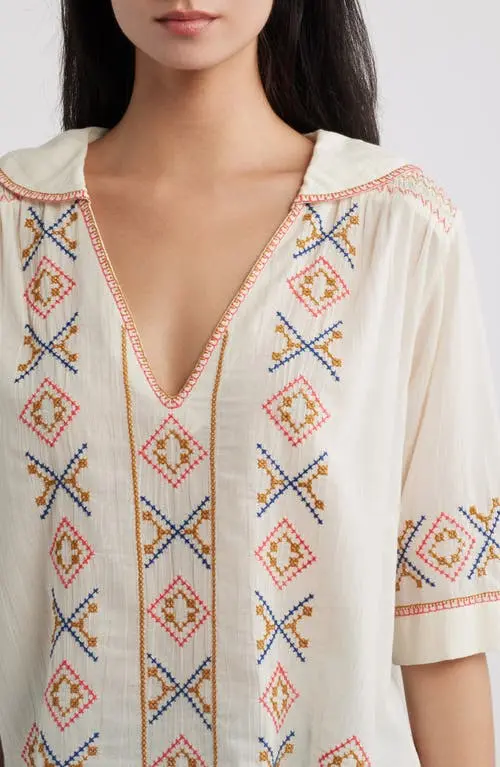 The Great. Sailor Top With Embroidered Details