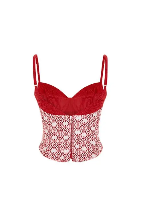 PCFG Embroidered Bodice Corset Top