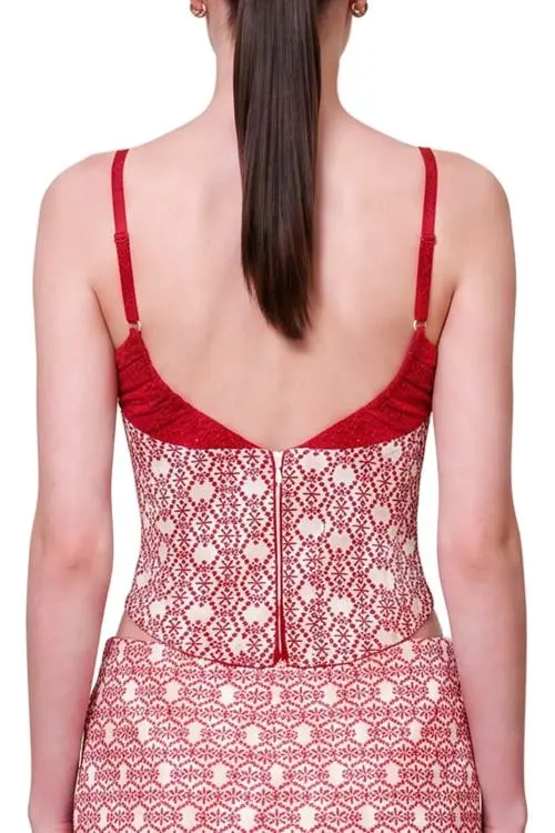 PCFG Embroidered Bodice Corset Top