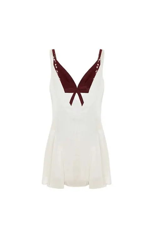 PCFG Broderie Anglaise Edit Satin Mini Dress
