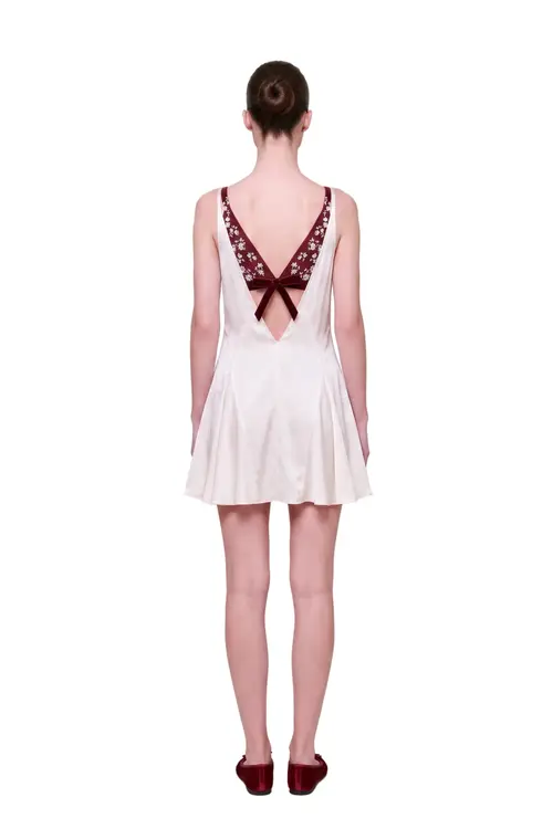 PCFG Broderie Anglaise Edit Satin Mini Dress