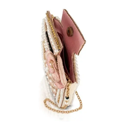 MARY FRANCES ACCESSORIES Pearl Essence Perfume Bottle Handbag