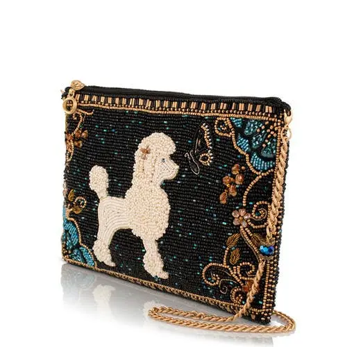 MARY FRANCES ACCESSORIES Beaded Poodle Mini Handbag