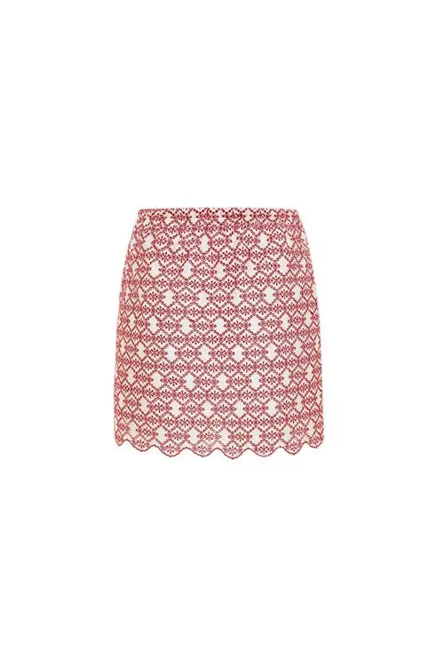 PCFG Broderie Anglaise Mini Skirt With Embroidery