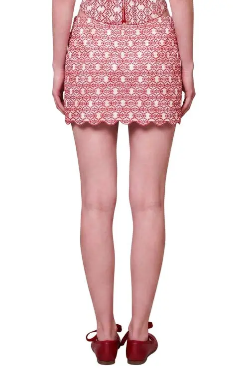 PCFG Broderie Anglaise Mini Skirt With Embroidery
