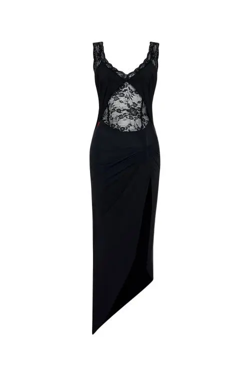 PCFG Sleeveless Lace Detail Dress - Black