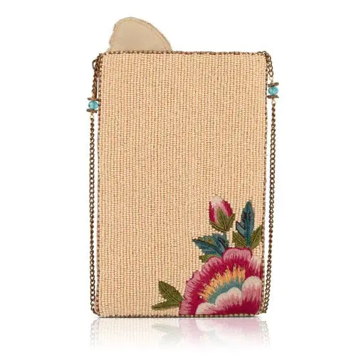 MARY FRANCES ACCESSORIES Butterfly Garden Crossbody Phone Bag