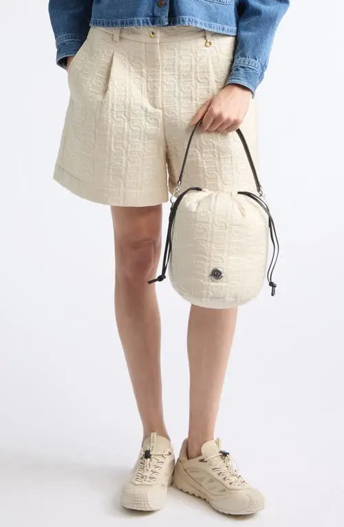Moncler Quilted Down Bucket Bag - Light Beige