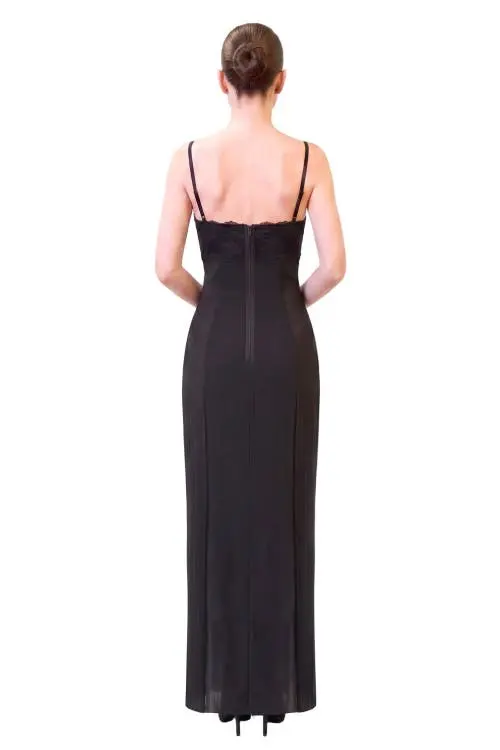 PCFG Strappy Tulle Detail Maxi Dress