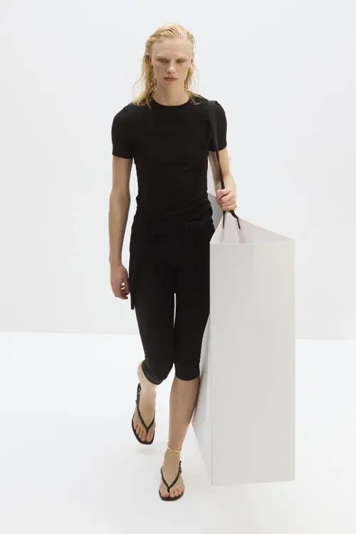 H&m Cooling Slim Fit Ribbed T-shirt