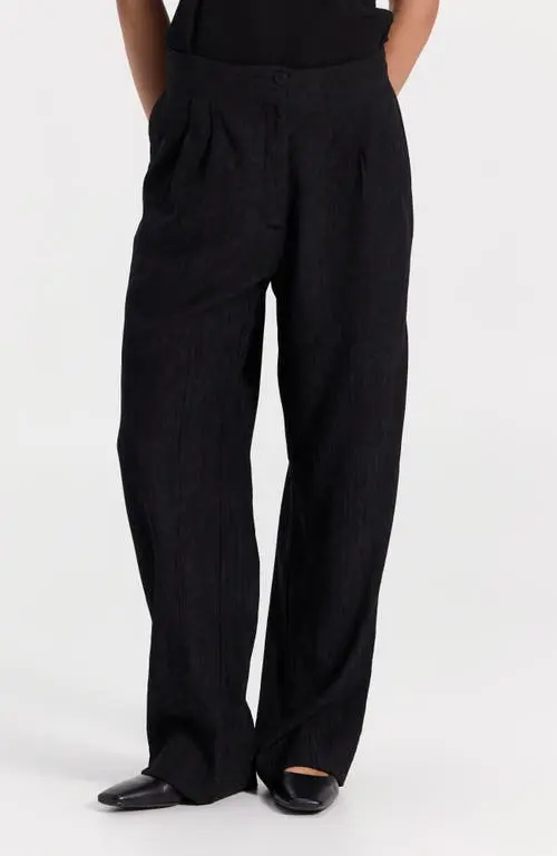 Ronen Chen Textured Straight-leg Pants - Black