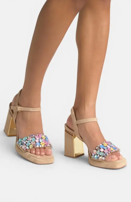 ALMA EN PENA Sandal Wide Rhinestones Strap