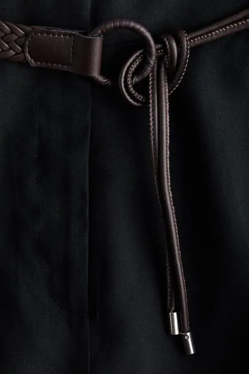H&m Belted Barrel Trousers