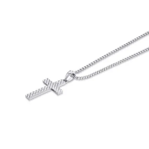 MICHAEL M Tetra Cross Pendant Necklace
