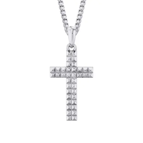 MICHAEL M Tetra Cross Pendant Necklace - Silver