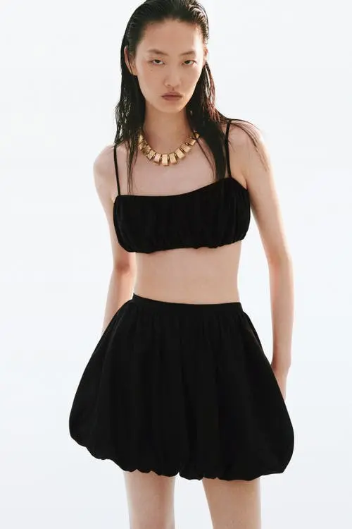 H&m Bubble-hem Mini Skirt