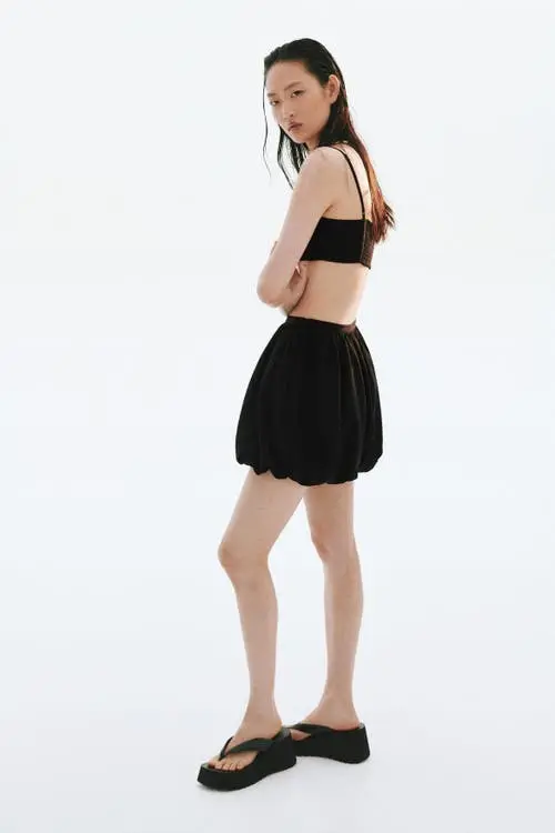 H&m Bubble-hem Mini Skirt