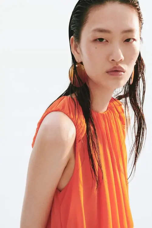 H&m Draped Bubble-hem Dress