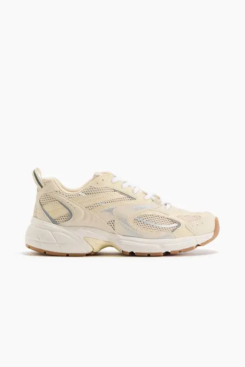 H&m Chunky Trainers With Mesh And Coated Fabric - Light Yellow