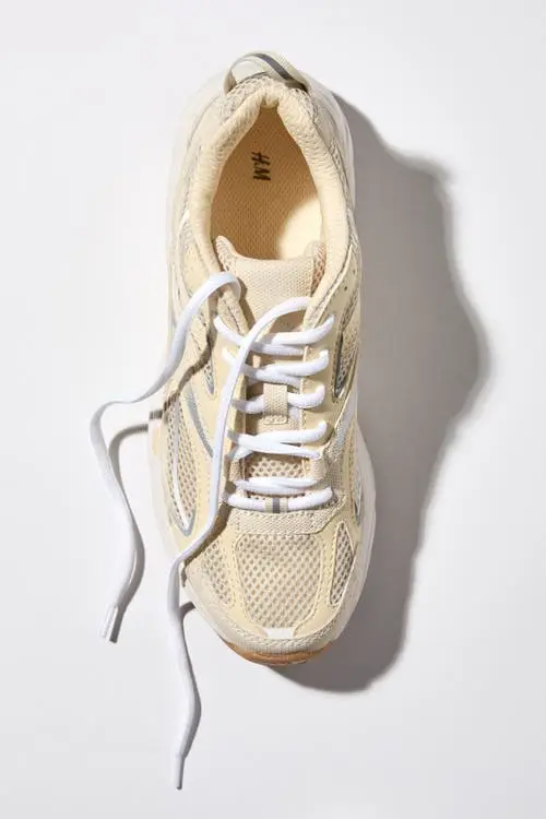 H&m Chunky Trainers With Mesh And Coated Fabric
