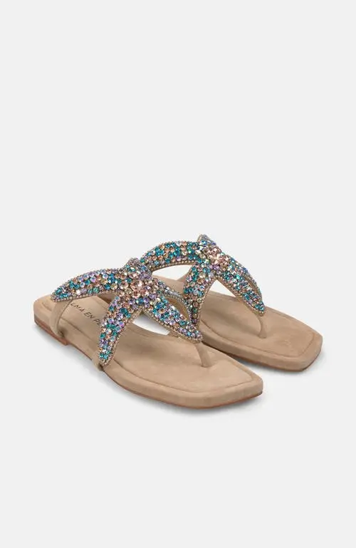 ALMA EN PENA Star Flat Sandal - Beige